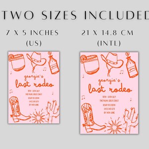 LAST RODEO HENS Party Invite Bachelorette Weekend Invitation Girls ...