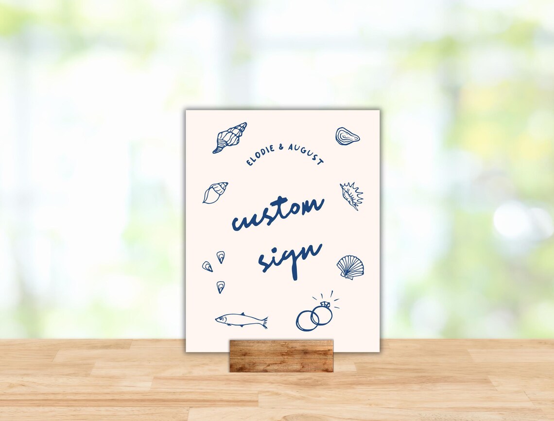 CUSTOM EVENT SIGN Template | Beach Seaside Ocean Coastal Destination ...