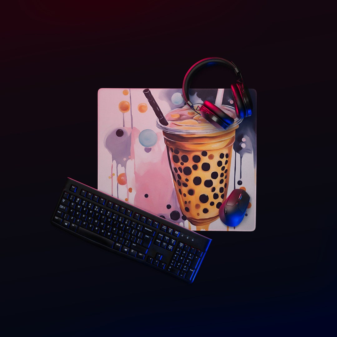 Bubble Tea Gaming Mouse Pad, Bubble Tea Mouse Pad, Fun Mouse Pad, Funky ...