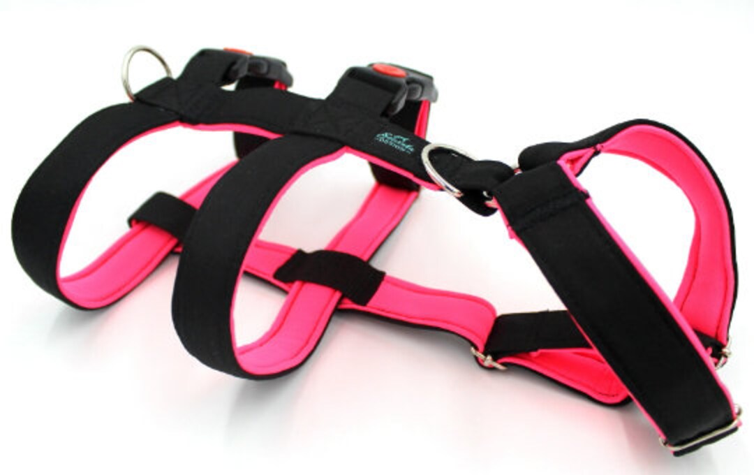 Black Pink Dog Anti Escape Harness, Triple Harness, Safe Harness, Dog ...
