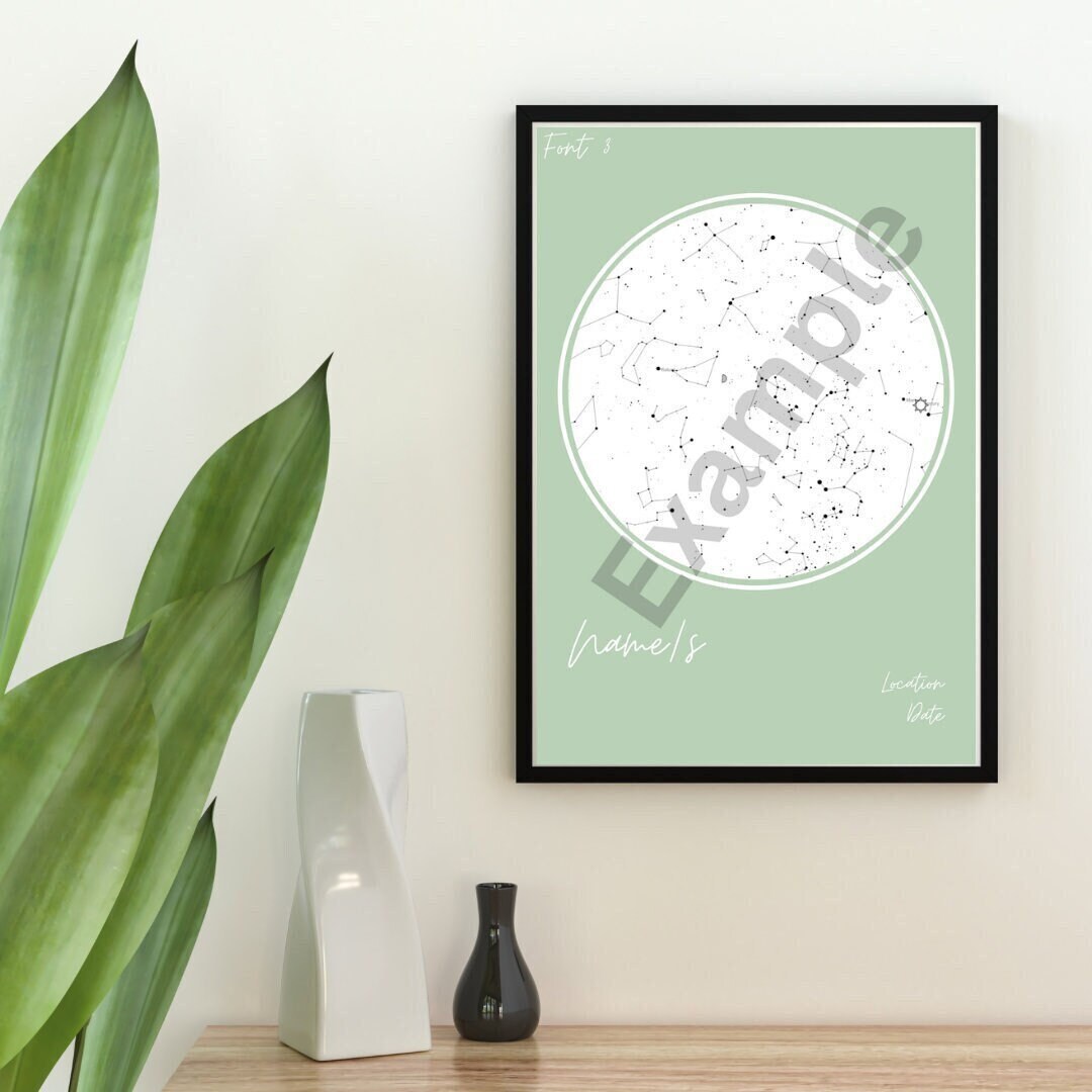 Custom Constellation Poster Digital Download - Etsy