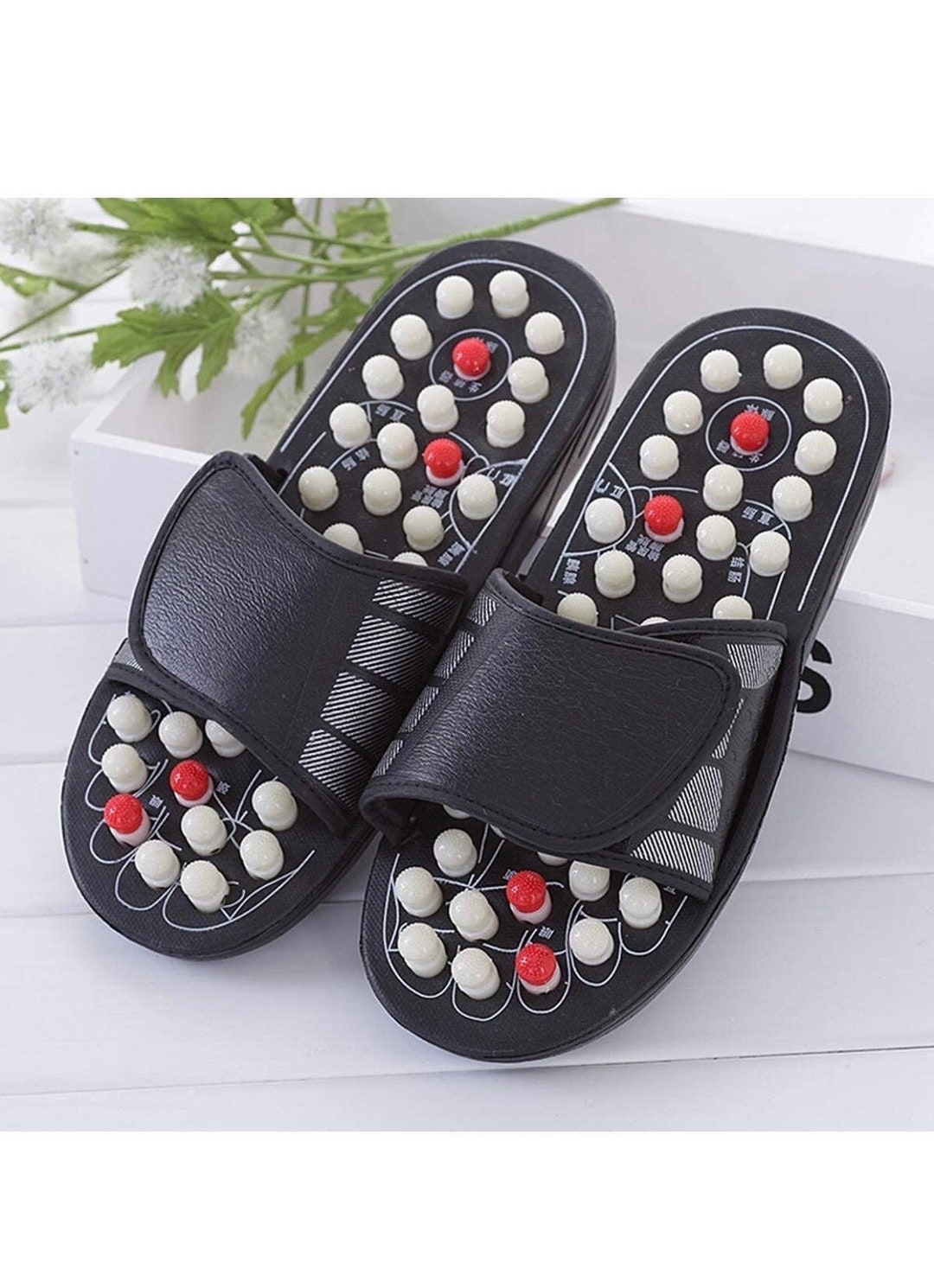 Reflexology Foot Massager, Acupressure Massage Slippers Sandals for Men ...