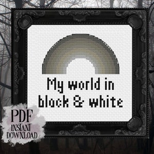 Goth Rainbow Cross Stitch Pattern, PDF, Crochet, Needlepoint ...