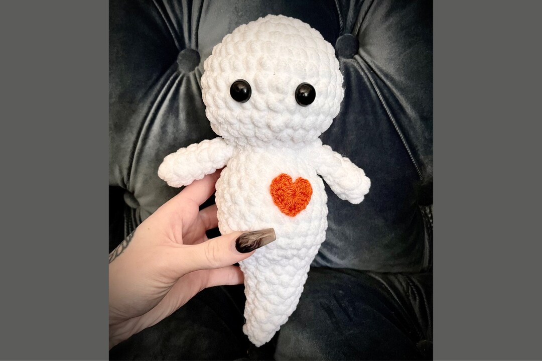 Crochet Ghost Teddy, Adopt A Ghost, Hand Made, Made to Order, Cute ...