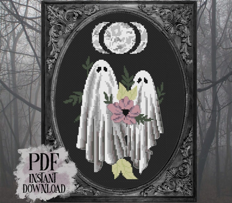 Ghosts Cross Stitch Pattern, PDF, Crochet, Needlepoint, Embroidery - Etsy