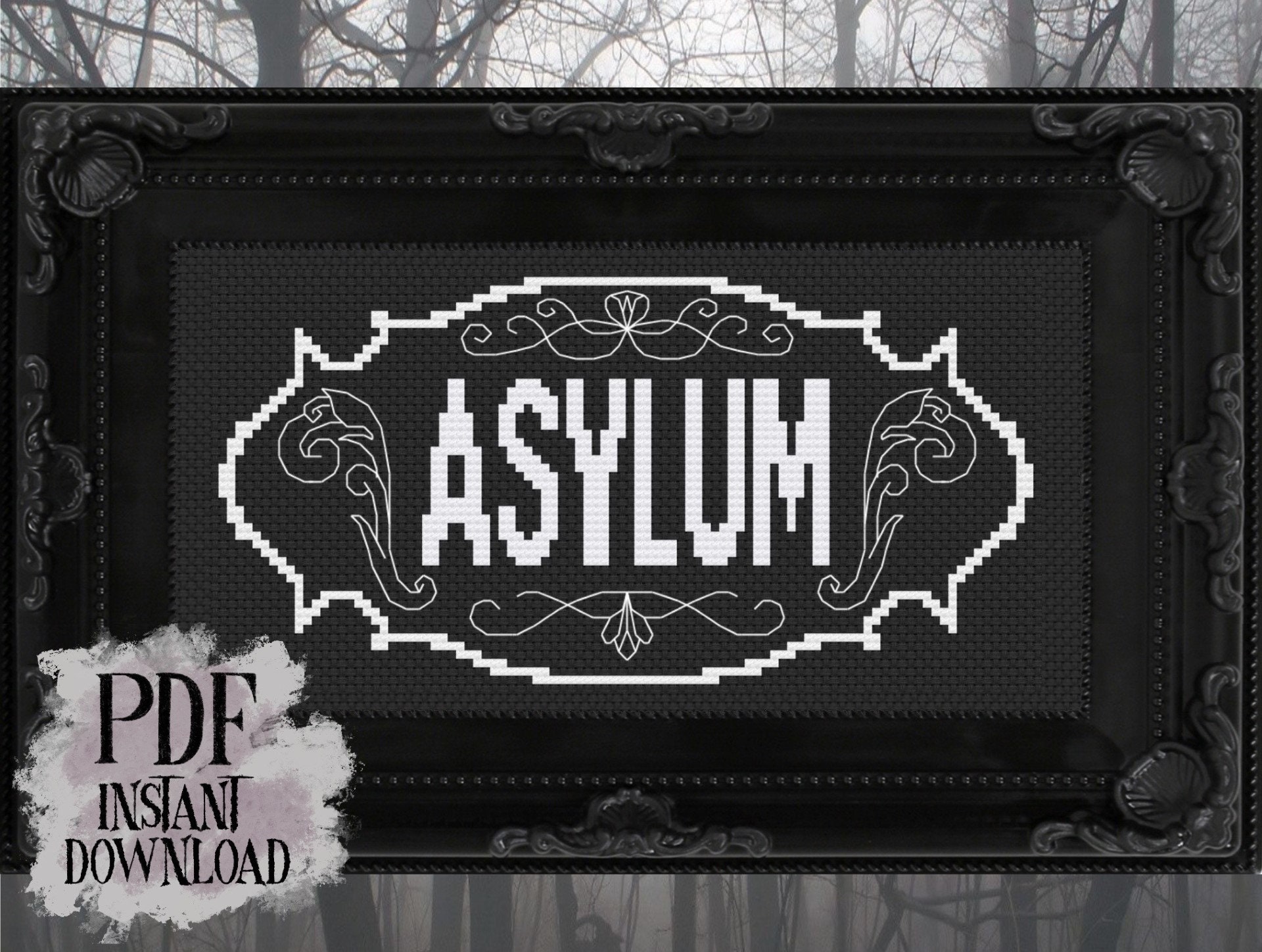 Asylum Cross Stitch Pattern, PDF, Crochet, Embroidery, Needlepoint - Etsy