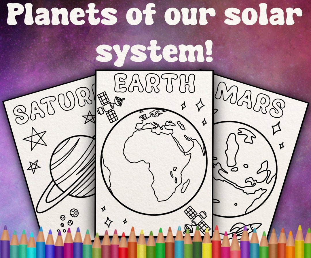 Solar System Printable Coloring Book! (9 Pages) - Coloring Pages for ...