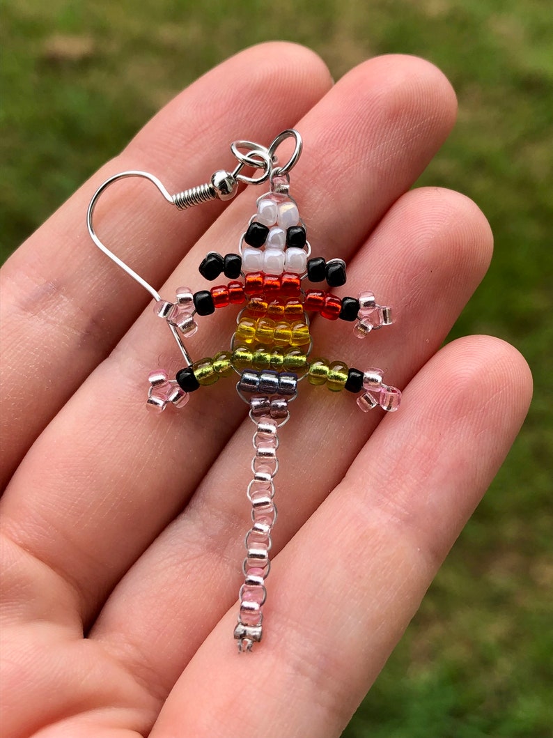 Beaded Rainbow Possum Earrings Beaded Animal Earrings Possum Earrings ...