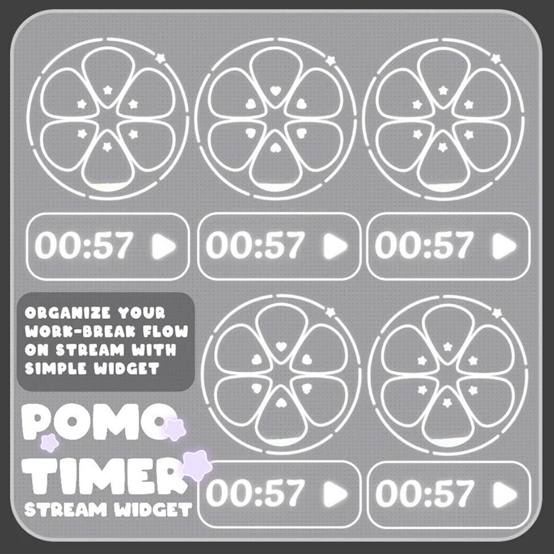 Stream Widget Pomodoro Coworking Timer Streamelements OBS Collab With Ruxlab - Etsy