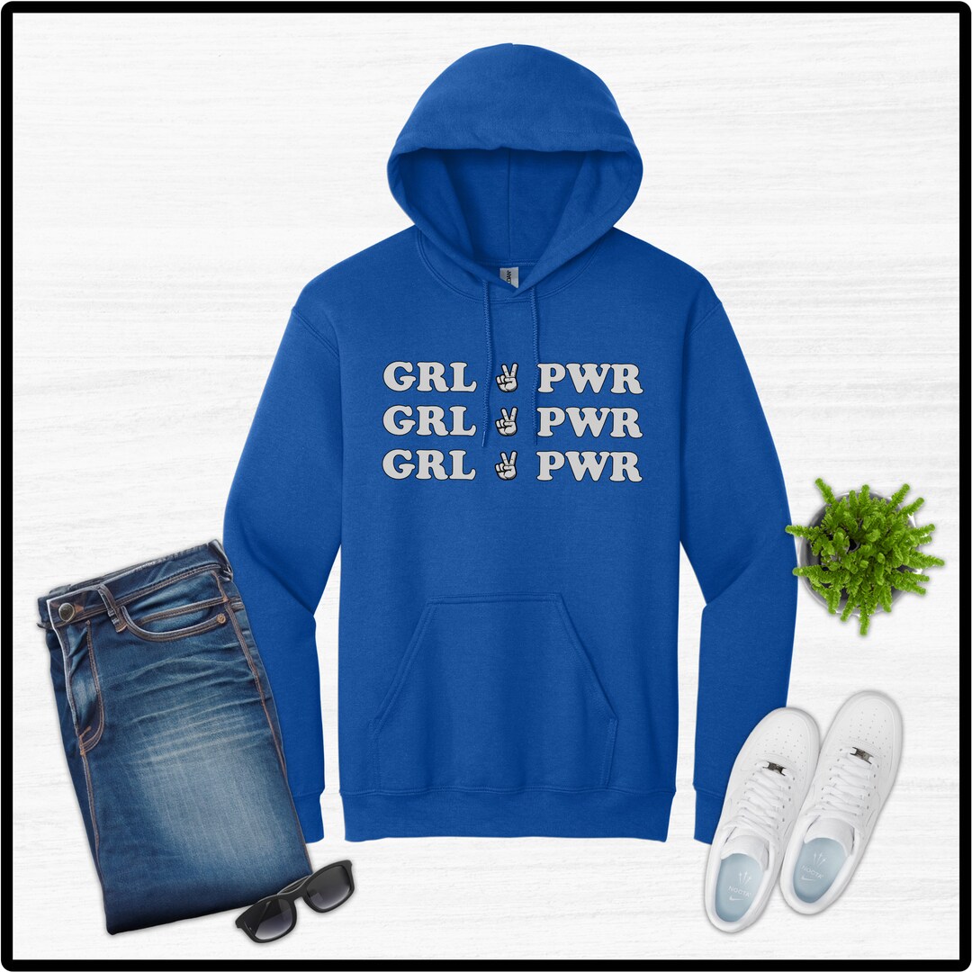 Empowerment in Peace Hoodie GRL PWR Symbol for Women's Rights - Etsy
