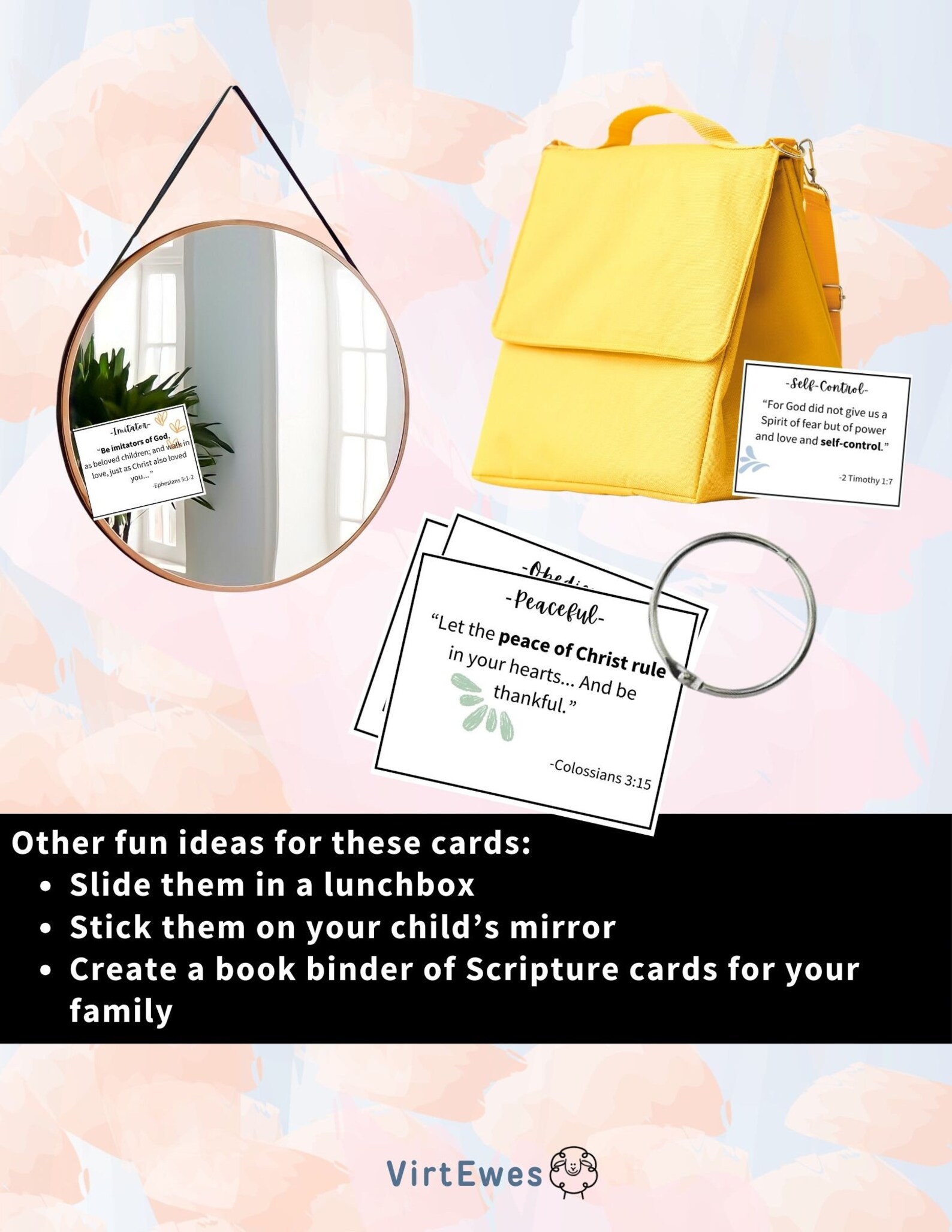 Scripture Memory Cards for Kids / Character Development / Verse ...