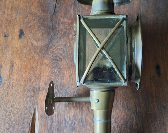 Antique Victorian Carriage Lantern - Carriage Lamp - Brass - Kerosene ...