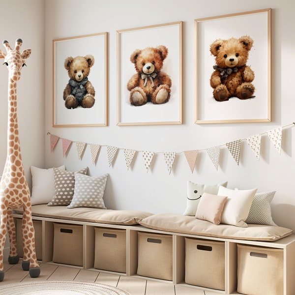 Teddy Bear Print - Etsy