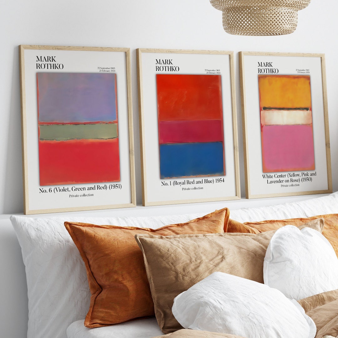 Set of 3 Mark Rothko Posters, Exhibition Posters, Abstract Gallery Set ...