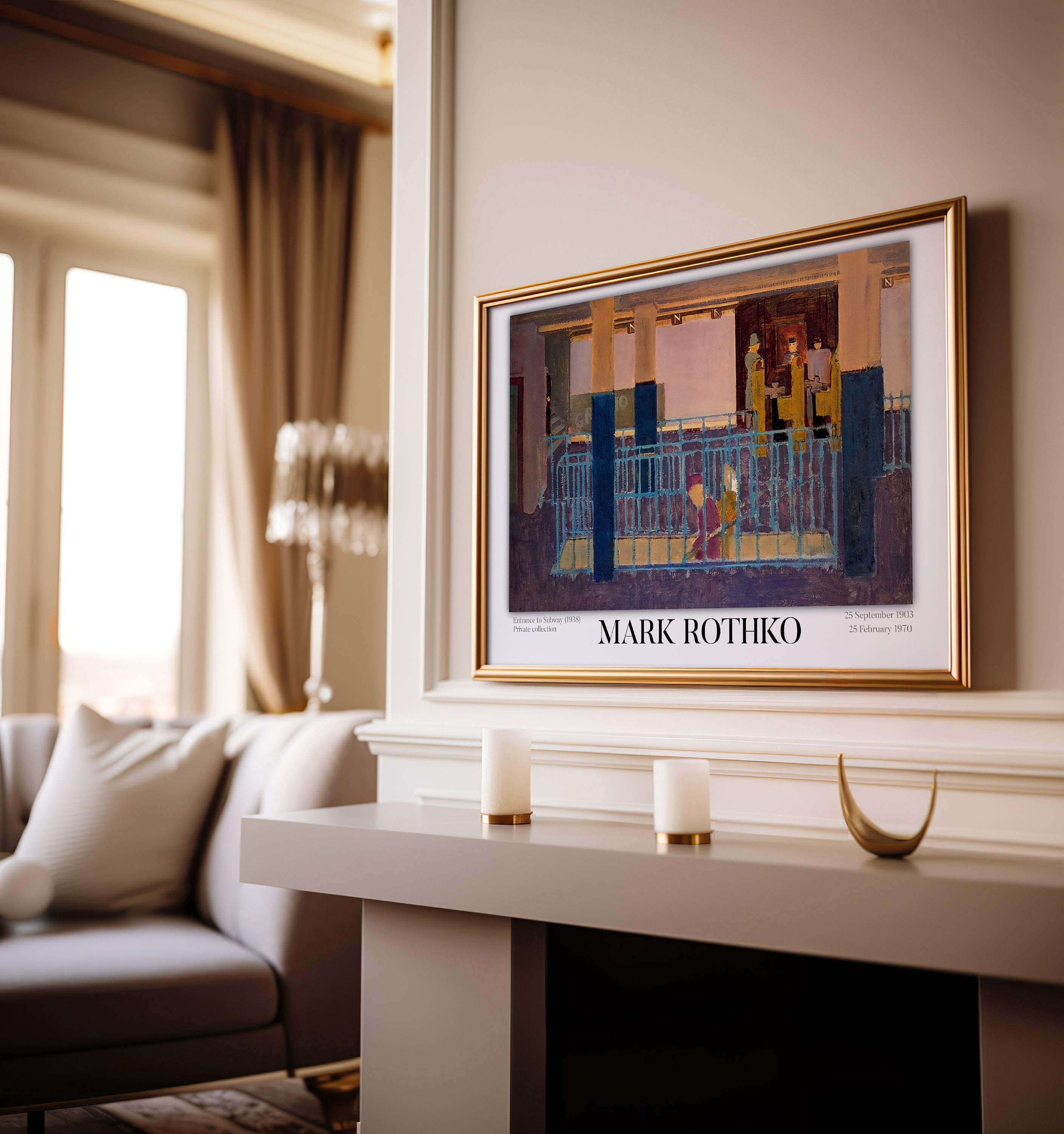 Entrance to Subway by Mark Rothko, Mark Rothko Print, Exhibition Poster ...