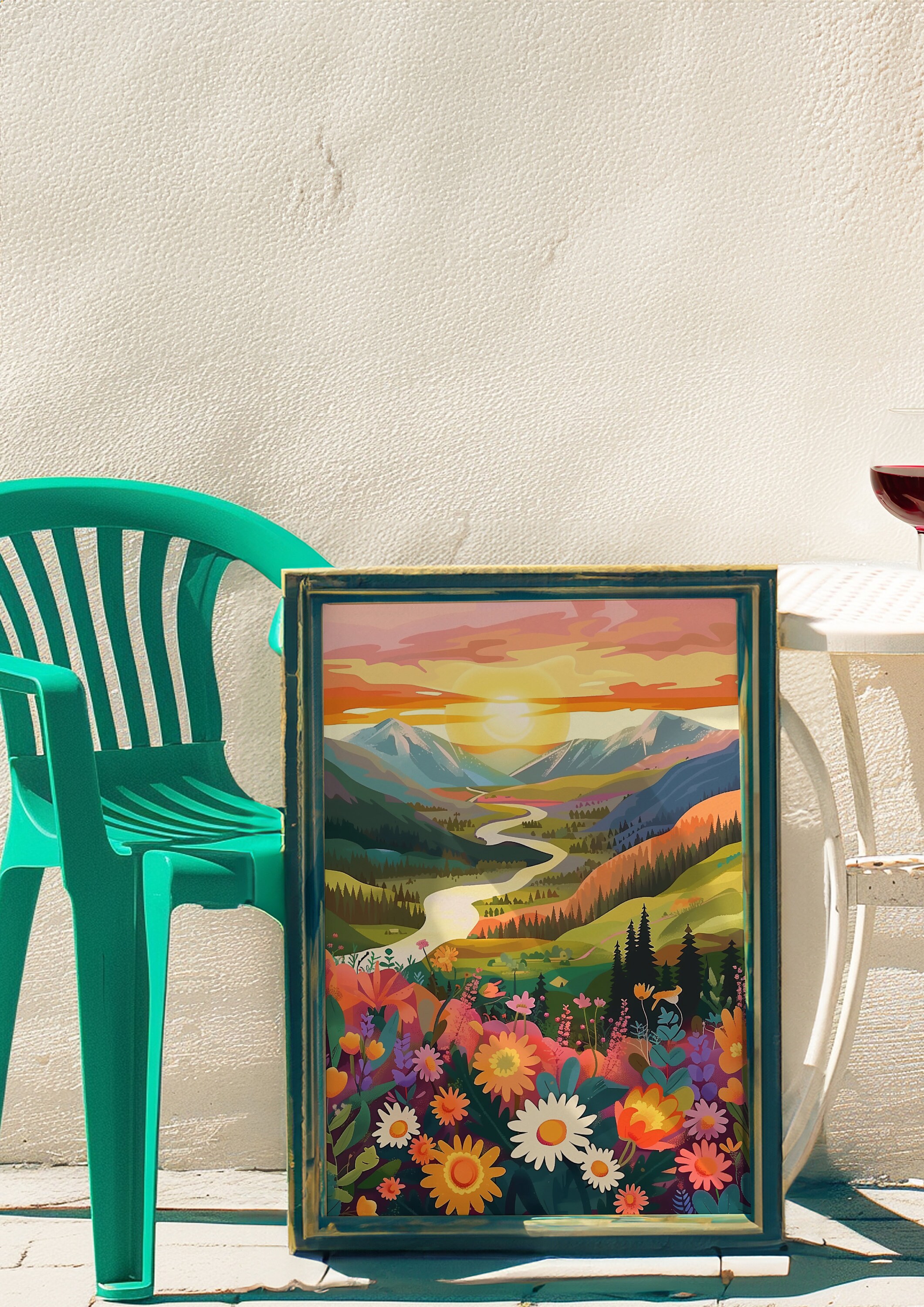 Abstract Meadow Landscape Print, Vibrant Print, Abstract Painting ...