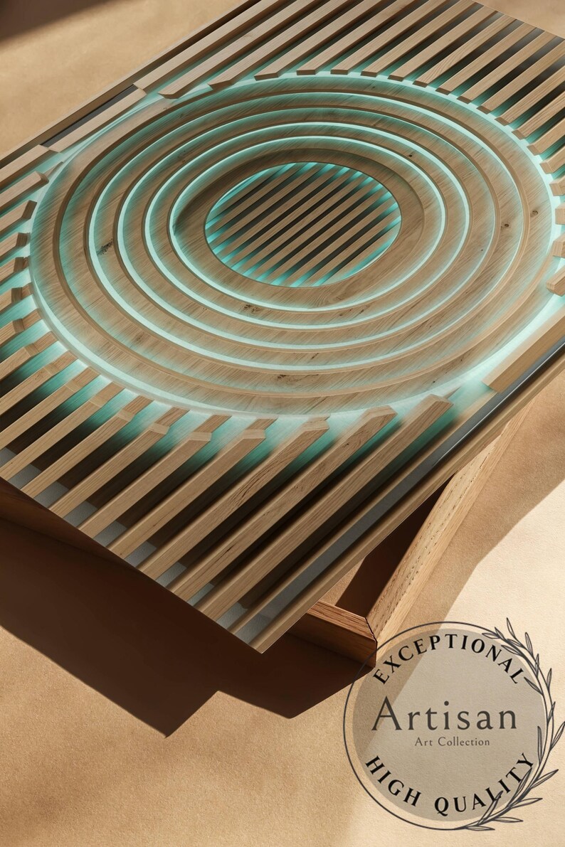 Parametric Wood Wall Art Print, 3D Slat Illusion Poster, Japandi Oak ...