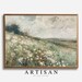 Muted Spring Landscape Print, Rustic Flowers Art, Meadow Print, Vintage ...
