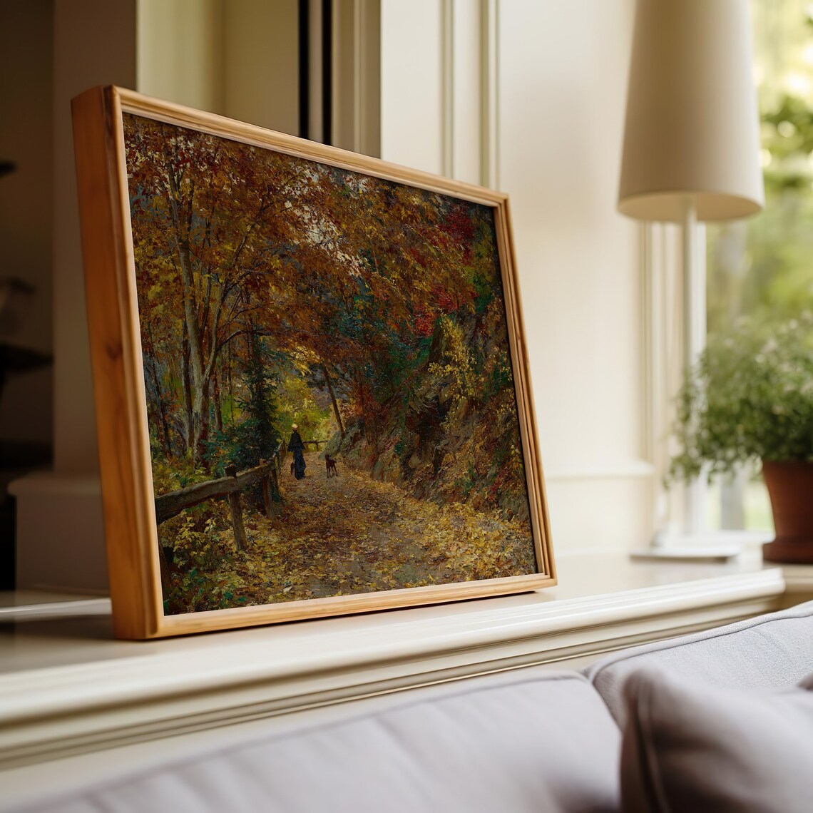 Autumn Landscape Painting, Moody Fall Landscape Print, Vintage Wall Art ...