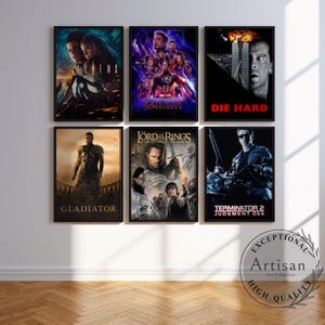 100 Vintage Action Movie Posters, Classic Famous Movie Prints, Foreign ...