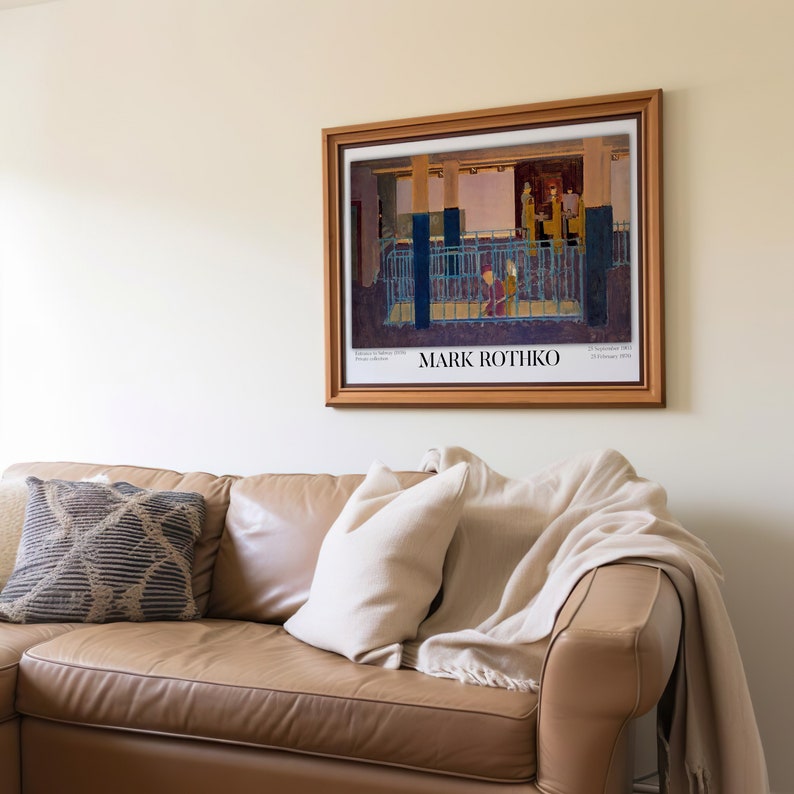Entrance to Subway by Mark Rothko, Mark Rothko Print, Exhibition Poster ...