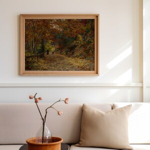 Autumn Landscape Painting, Moody Fall Landscape Print, Vintage Wall Art ...