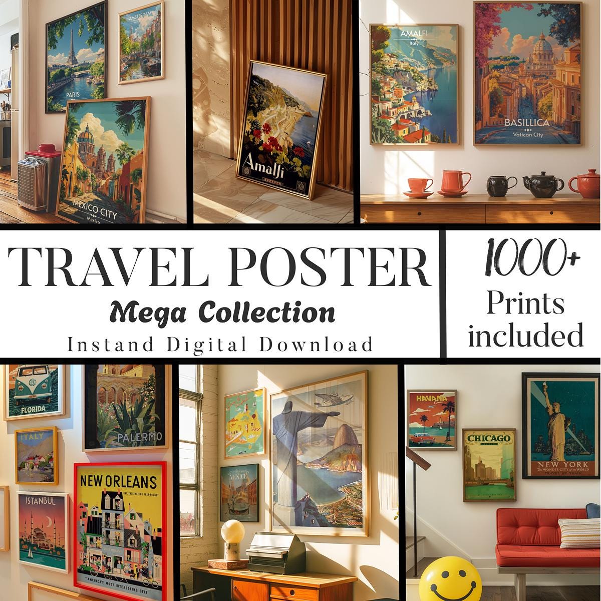 1000 Travel Poster Collection, Retro Travel Posters, Vintage Travel ...