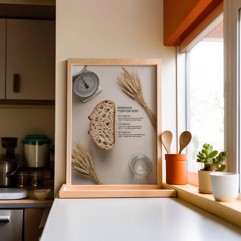 Sourdough Crumb Guide, Baker Kitchen Art, Sourdough Hydration Chart ...