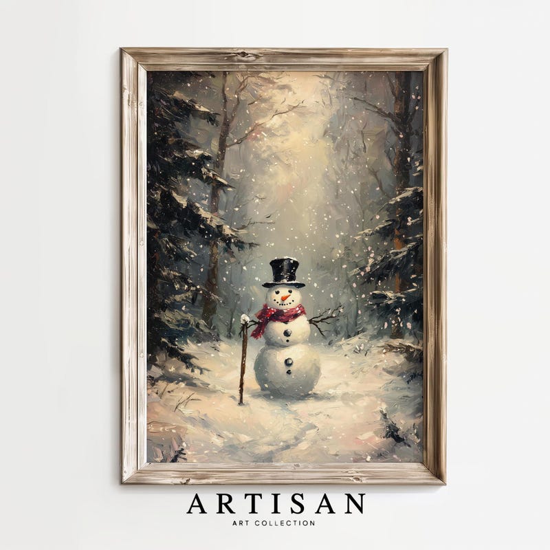 Snowman Print - Etsy