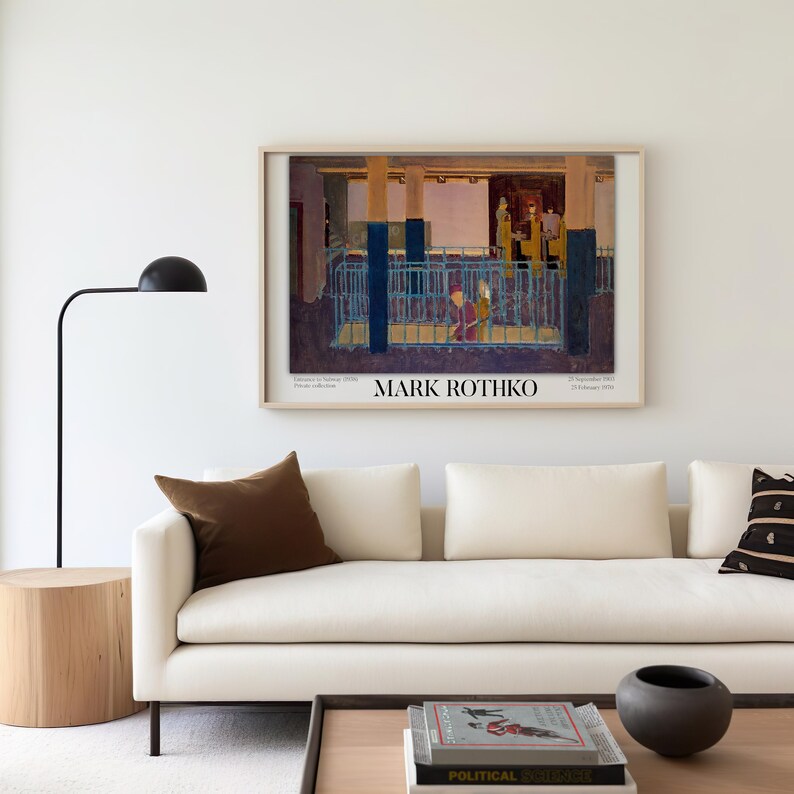 Entrance to Subway by Mark Rothko, Mark Rothko Print, Exhibition Poster ...