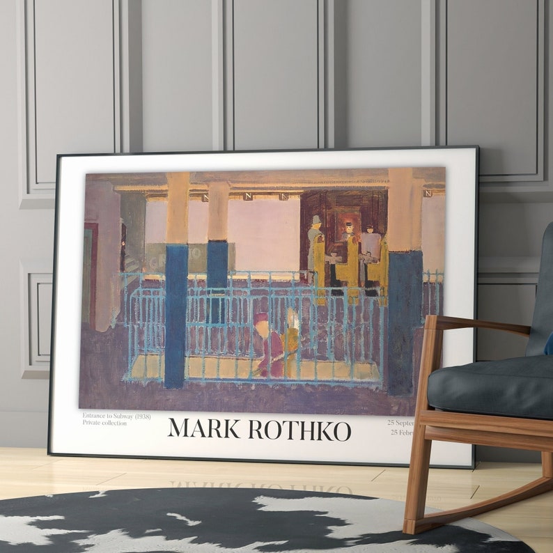 Entrance to Subway by Mark Rothko, Mark Rothko Print, Exhibition Poster ...