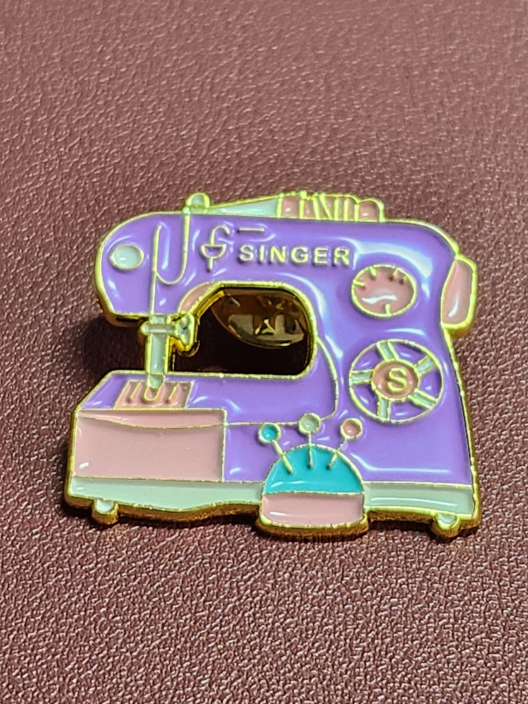 Lavender Delight: Singer Sewing Machine Lapel Pin - Etsy