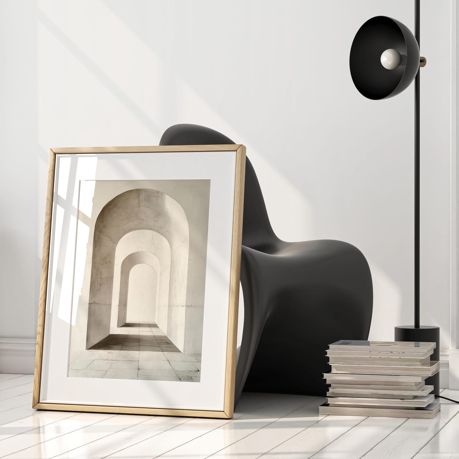 Minimalist Arched Passage Art Print: Modern Geometric Design (digital ...