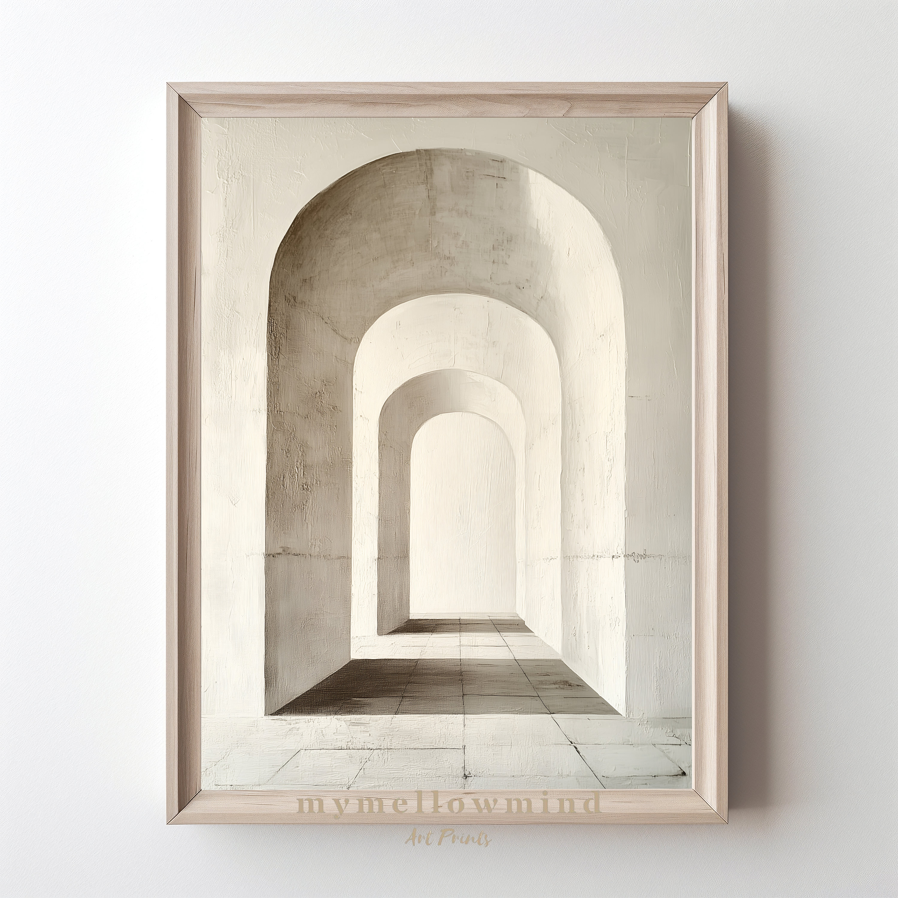 Minimalist Arched Passage Art Print: Modern Geometric Design (digital ...