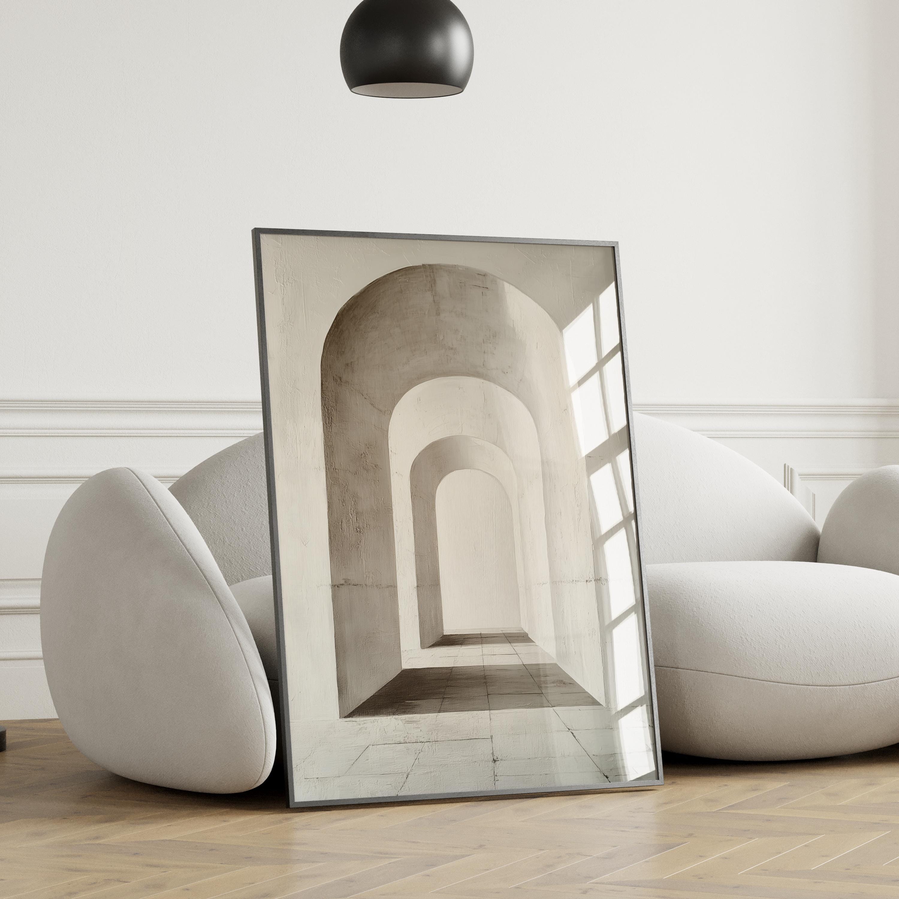 Minimalist Arched Passage Art Print: Modern Geometric Design (digital ...