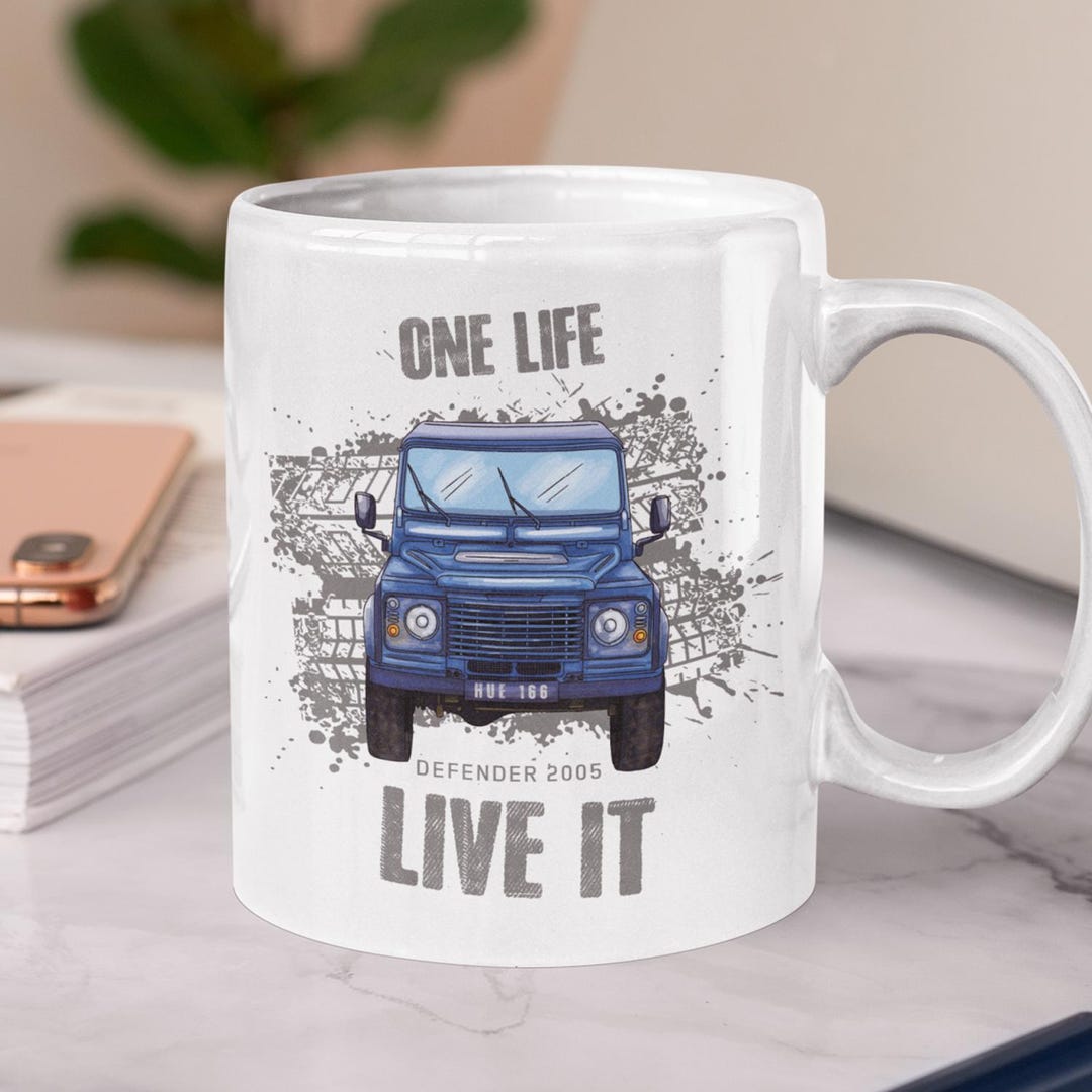 Defender Farmers Blue Truck Coffee Tea Mug - Rugged off Road Suv ...
