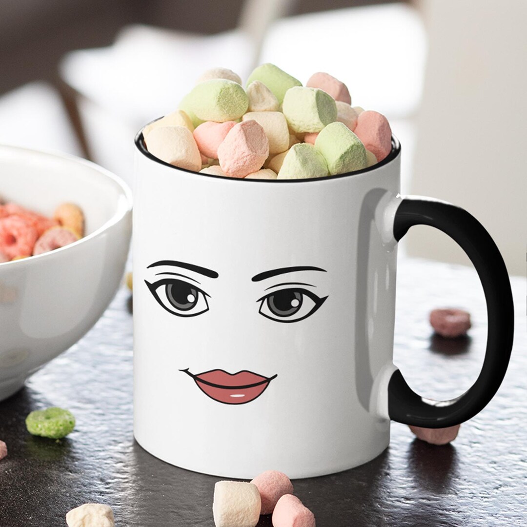 Popular Game Robox Woman Face Mug Tea Coffee Cup- Gaming Gamer Fun ...