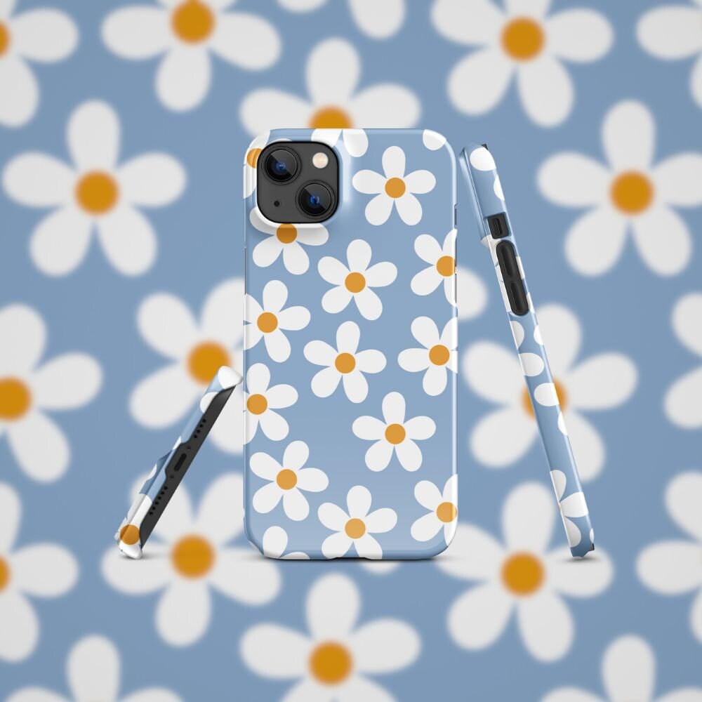 DAINTY BLUE DAISIES Phone Case Blue Daisies Phone Case for iPhone 15 14 ...