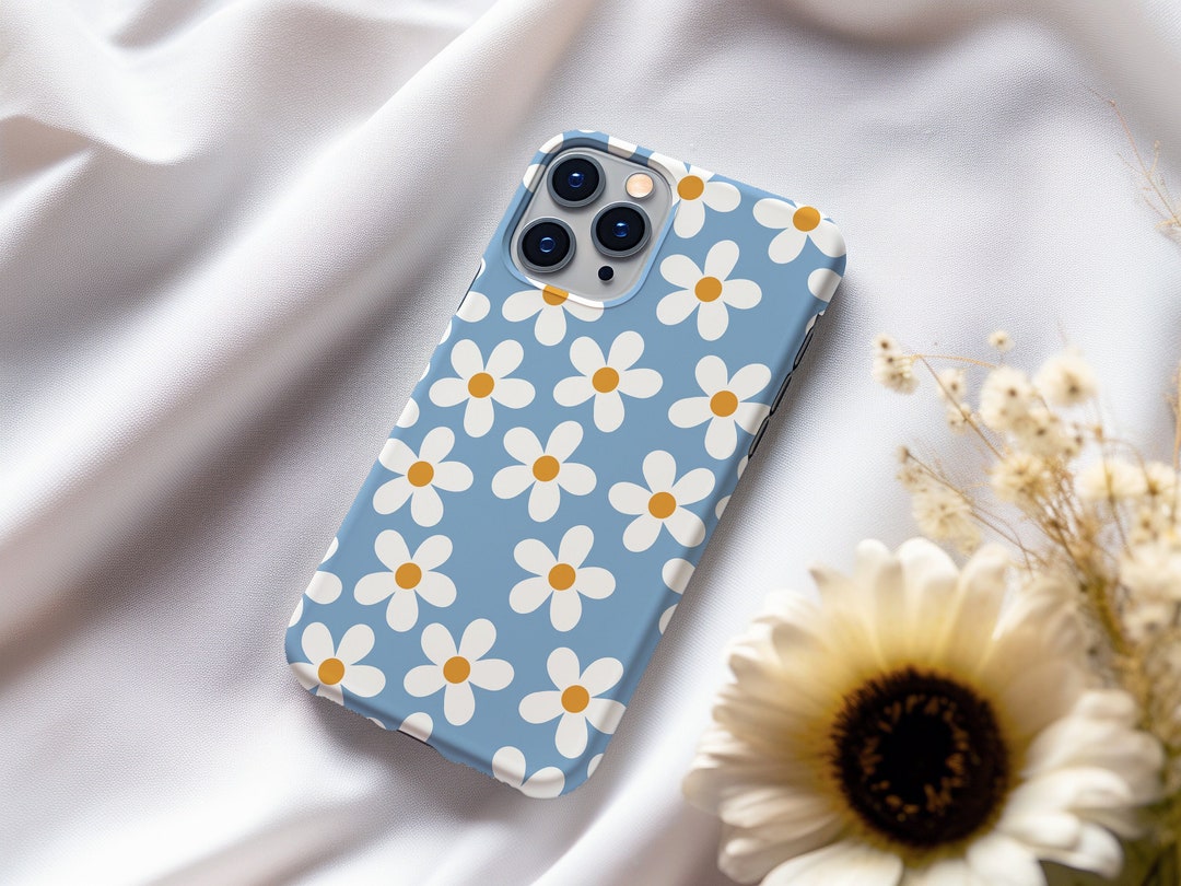 DAINTY BLUE DAISIES Phone Case Blue Daisies Phone Case for iPhone 15 14 ...