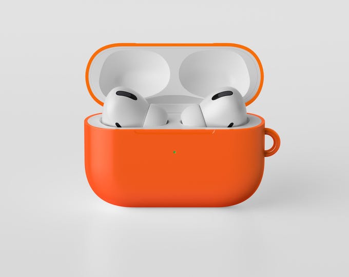 Bright Orange Airpods Case, Perfect Orange Airpods Case, Solid Orange ...
