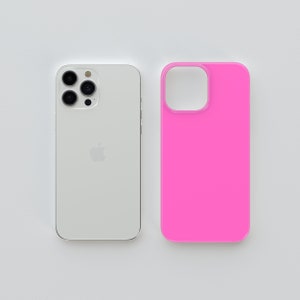 HOT PINK iPhone Case Matte Pink iPhone 14 Case Bright Pink iPhone 15 ...