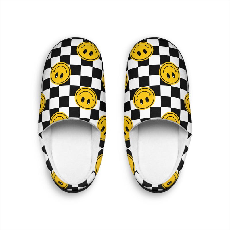 Smiley Face Slippers - Etsy