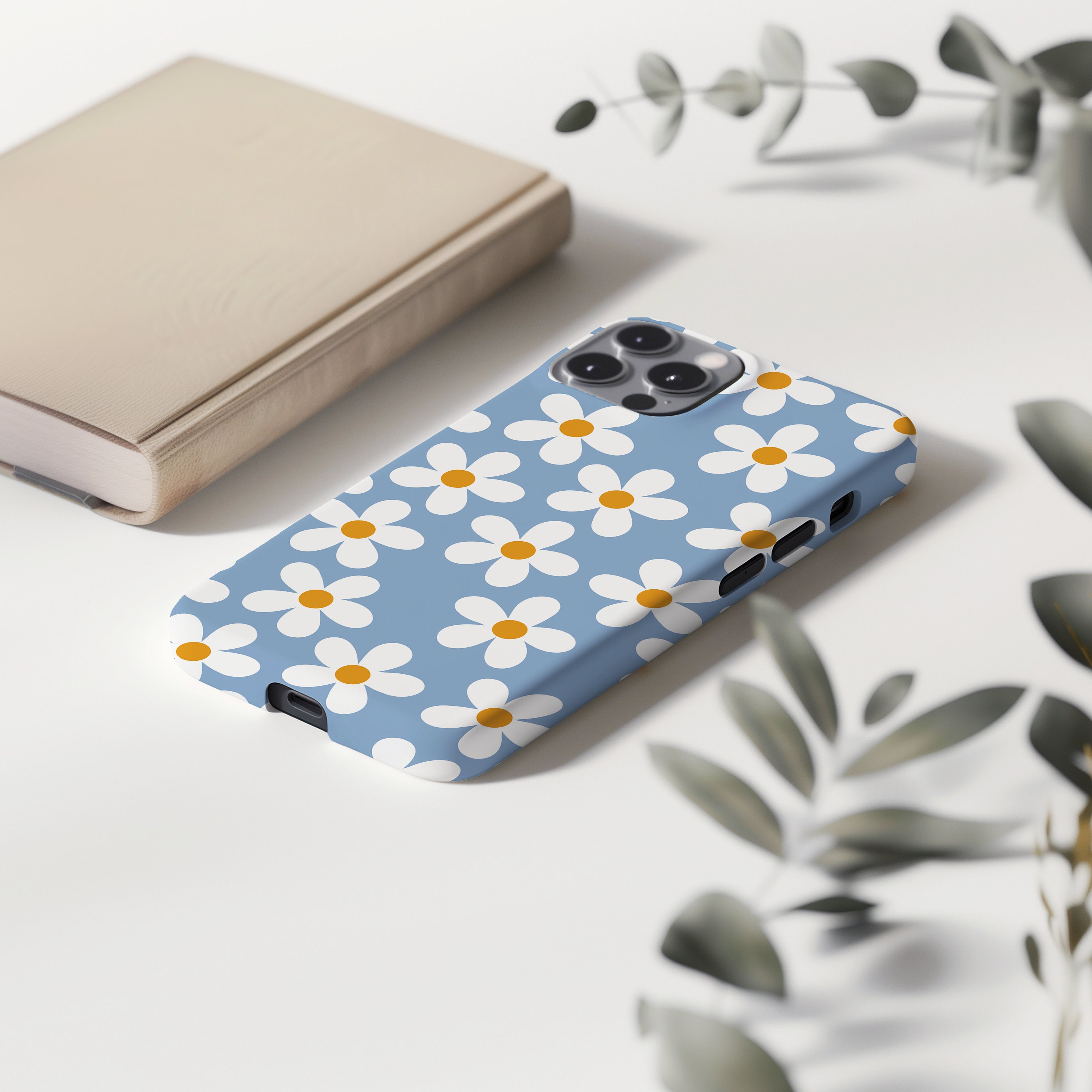 DAINTY BLUE DAISIES Phone Case Blue Daisies Phone Case for iPhone 15 14 ...