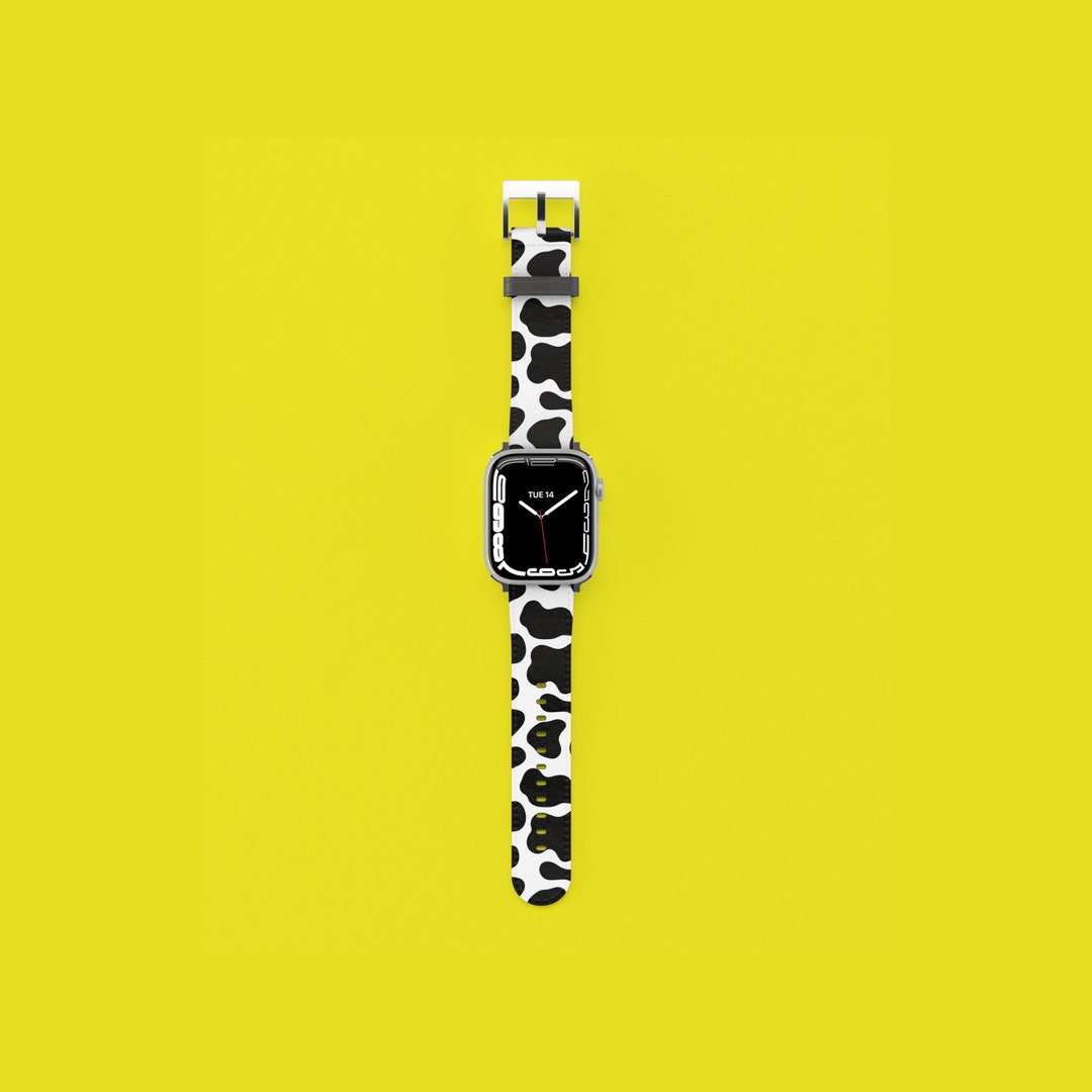 MOO Cow Print Apple Watch Band, Apple Watch Ultra Se 9 8 7 6, Cow Print ...