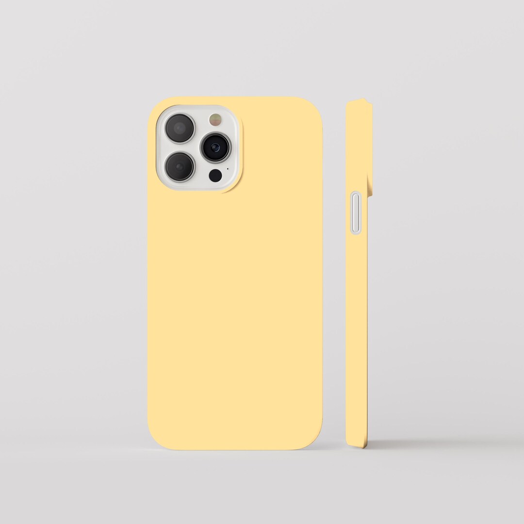 Pastel Yellow iPhone 12, Yellow iPhone 12 Case, Light Yellow Phone Case ...