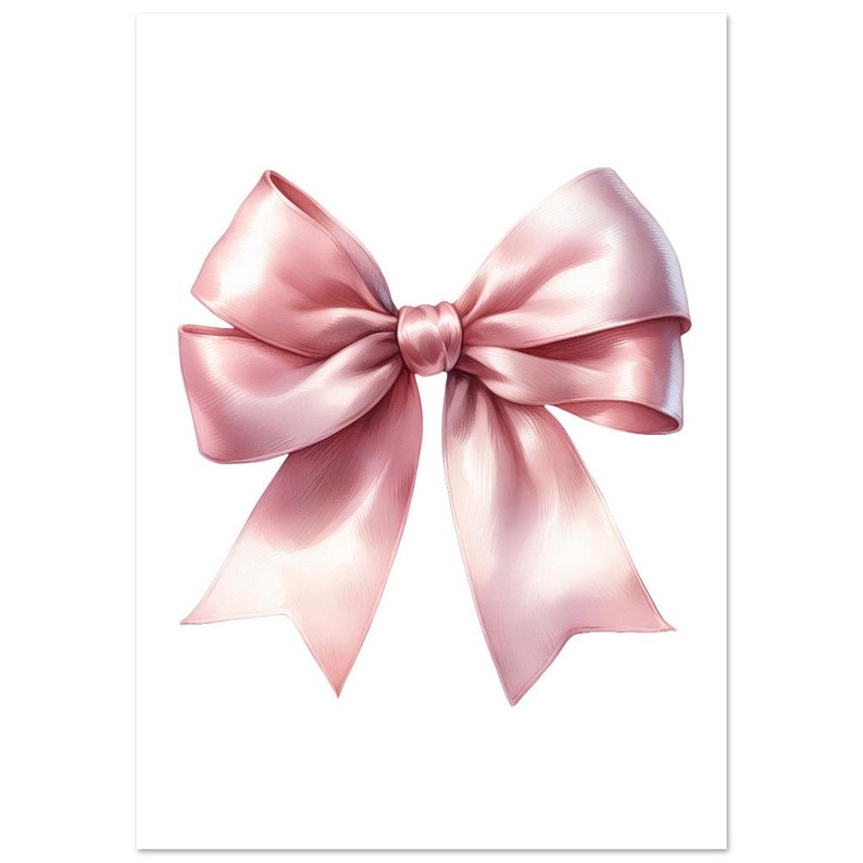 Bow Premium Matte Paper Poster Wall Art Design Decor Pink Pastel ...