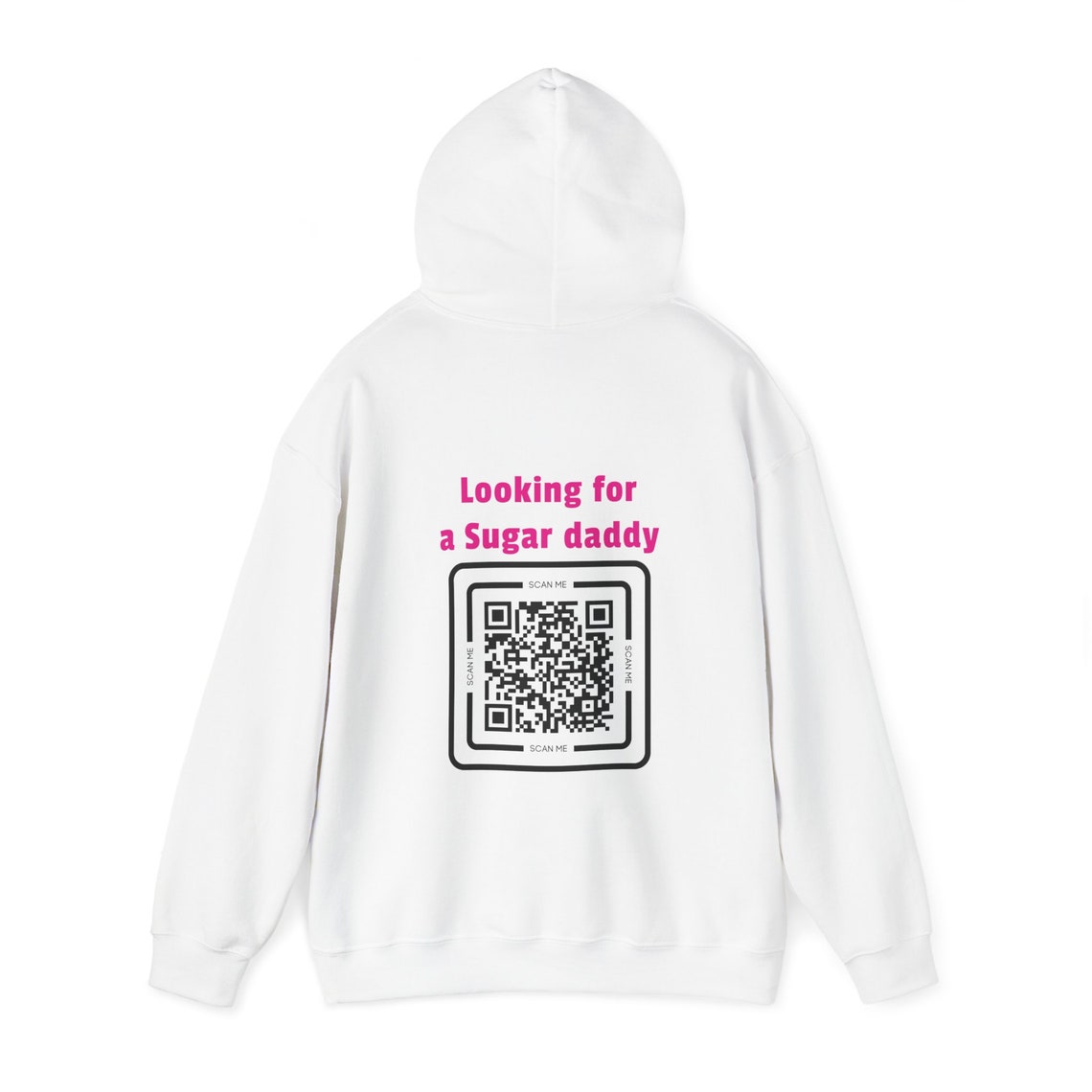 Your Own Personalised Comfy Sugar Daddy Custom QR Code Woman Hooded ...