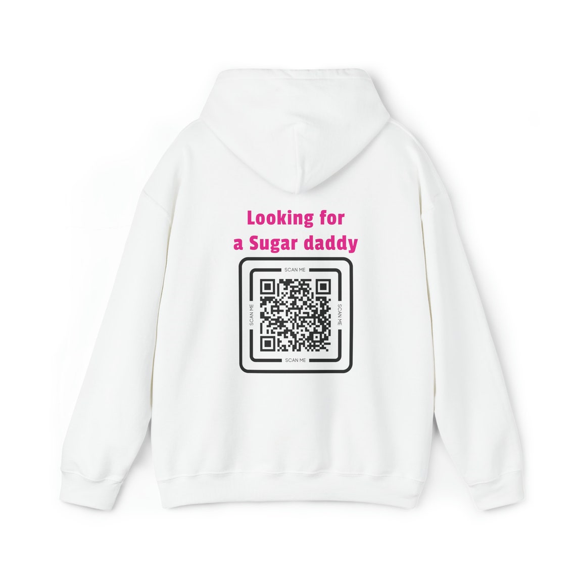 Your Own Personalised Comfy Sugar Daddy Custom QR Code Woman Hooded ...