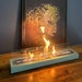 Handmade Table Top Fireplace - Turquoise Fire Pit - Bio Ethanol - Metal ...