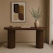 Modern Fluted Leg Console Table – Handmade Solid Wood Entryway Table ...